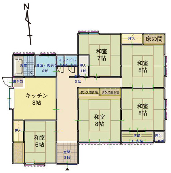 空き家バンク【売買】200万円 岩手県遠野市上郷町佐比内 広い敷地 物置・駐車場付き5DK平屋 - Sumai空き家