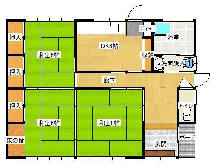 空き家バンク【売買】335万円 福島県白河市表郷八幡 広い敷地 庭・駐車場3台以上つき3DKコンパクト平屋 井戸・水洗トイレ - Sumai空き家
